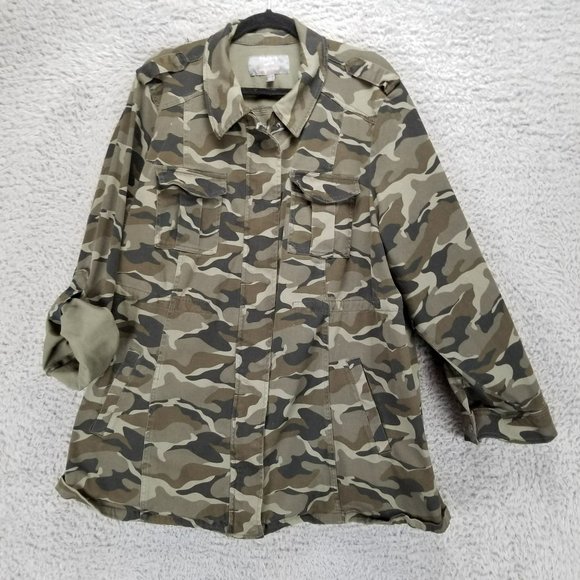torrid | Jackets & Coats | Torrid Jacket Womens 4x Green Camo Roll Tab ...